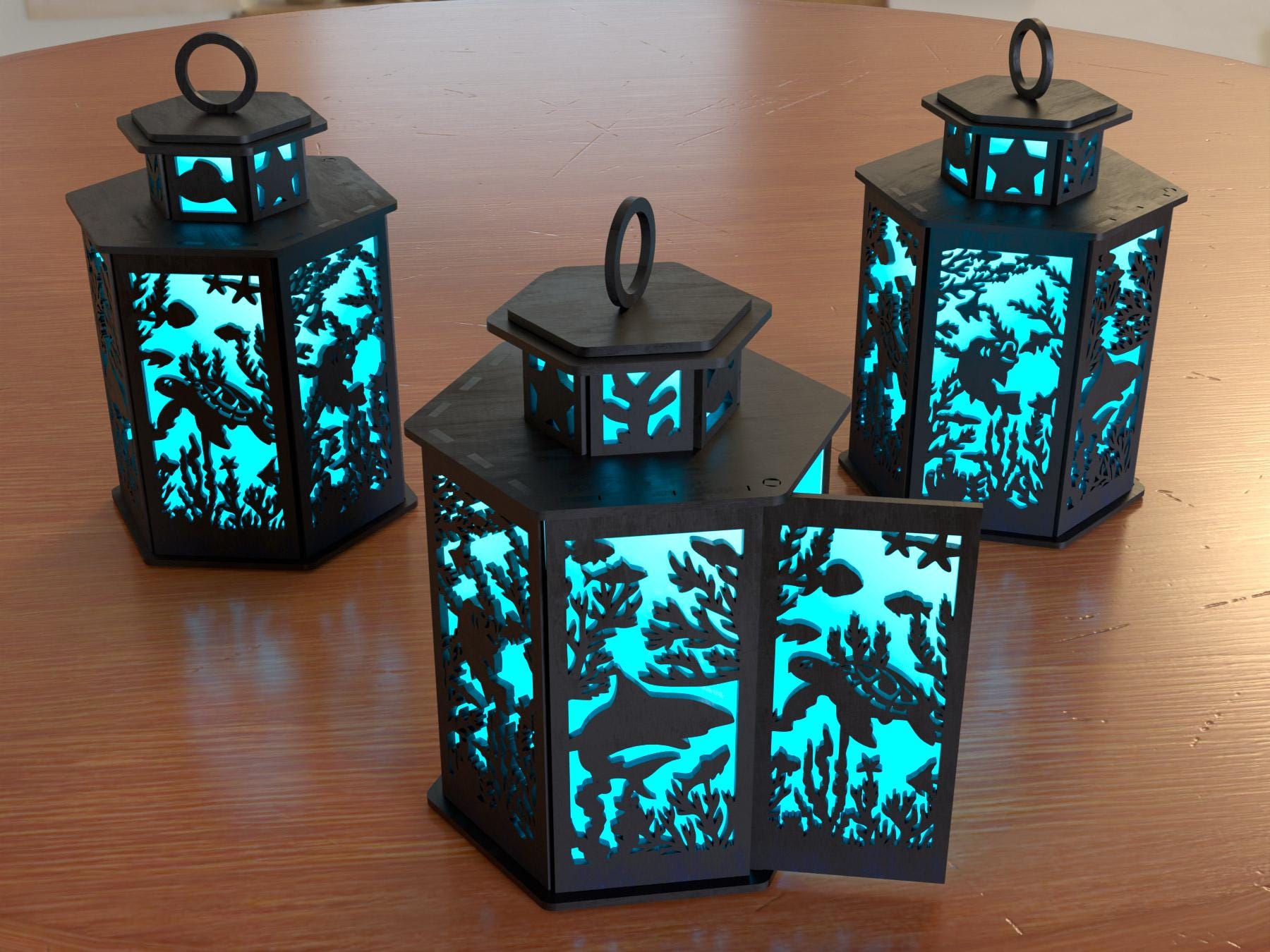 Ocean Dreams Lamp Night Light Lantern Decoration Svs Laser - Etsy
