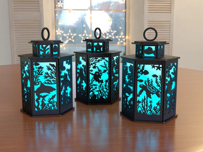Ocean Dreams Lamp Night Light Lantern Decoration Svs Laser - Etsy