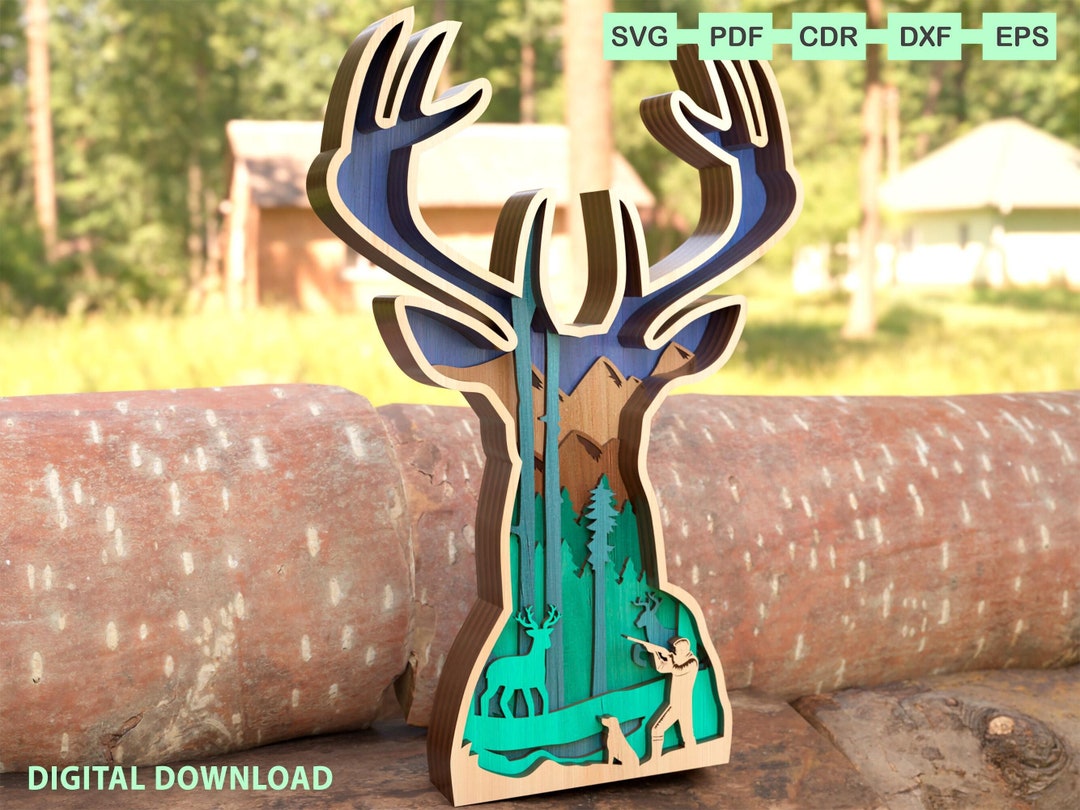 Hunting Multi-layer, Laser Cut Fles - 8 Layer Art Piece for - SVG - PDF ... Hunting Multi-layer, Laser Cut Fles - 8 Layer Art Piece for - SVG - PDF ...