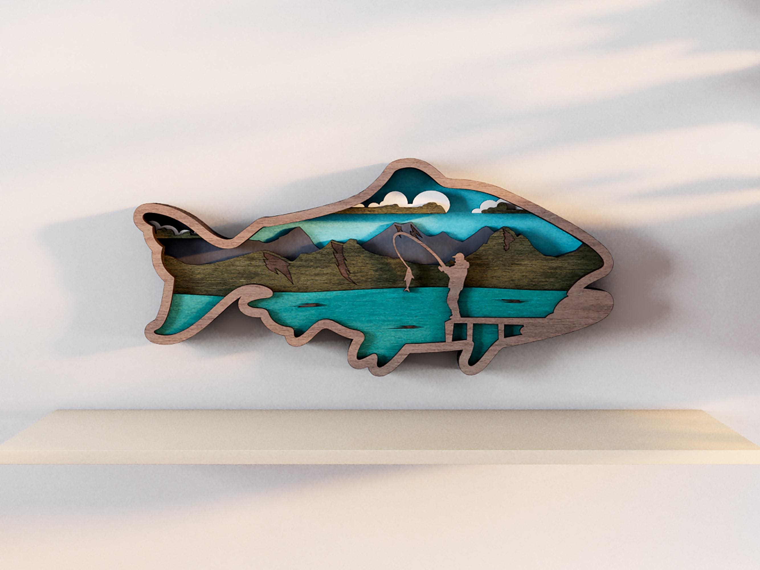 Fishing Multilayer SVG, Fishing Cut File - Etsy