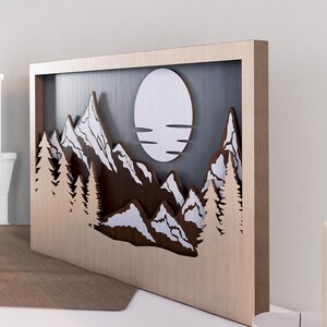 Layered Forest Mountain Svg - Etsy