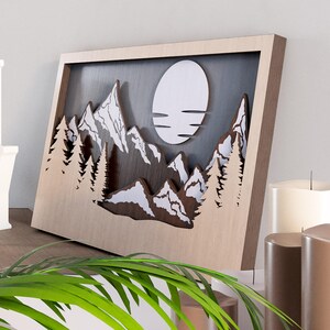Layered Forest Mountain Svg - Etsy