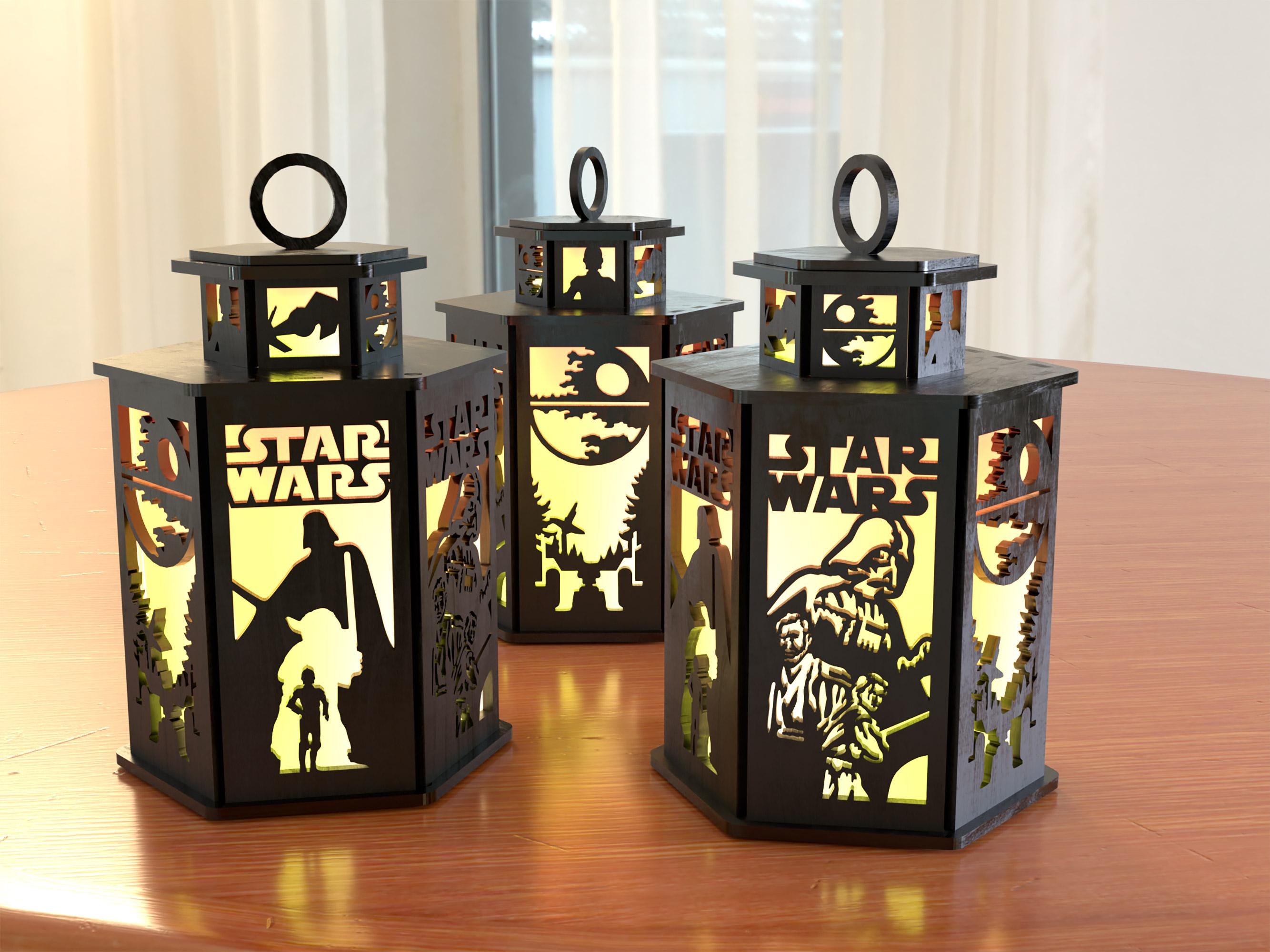Characters Lamp Night Light Lantern Decoration SVG Laser - Etsy
