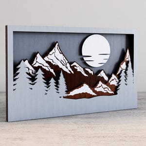Layered Forest Mountain Svg - Etsy