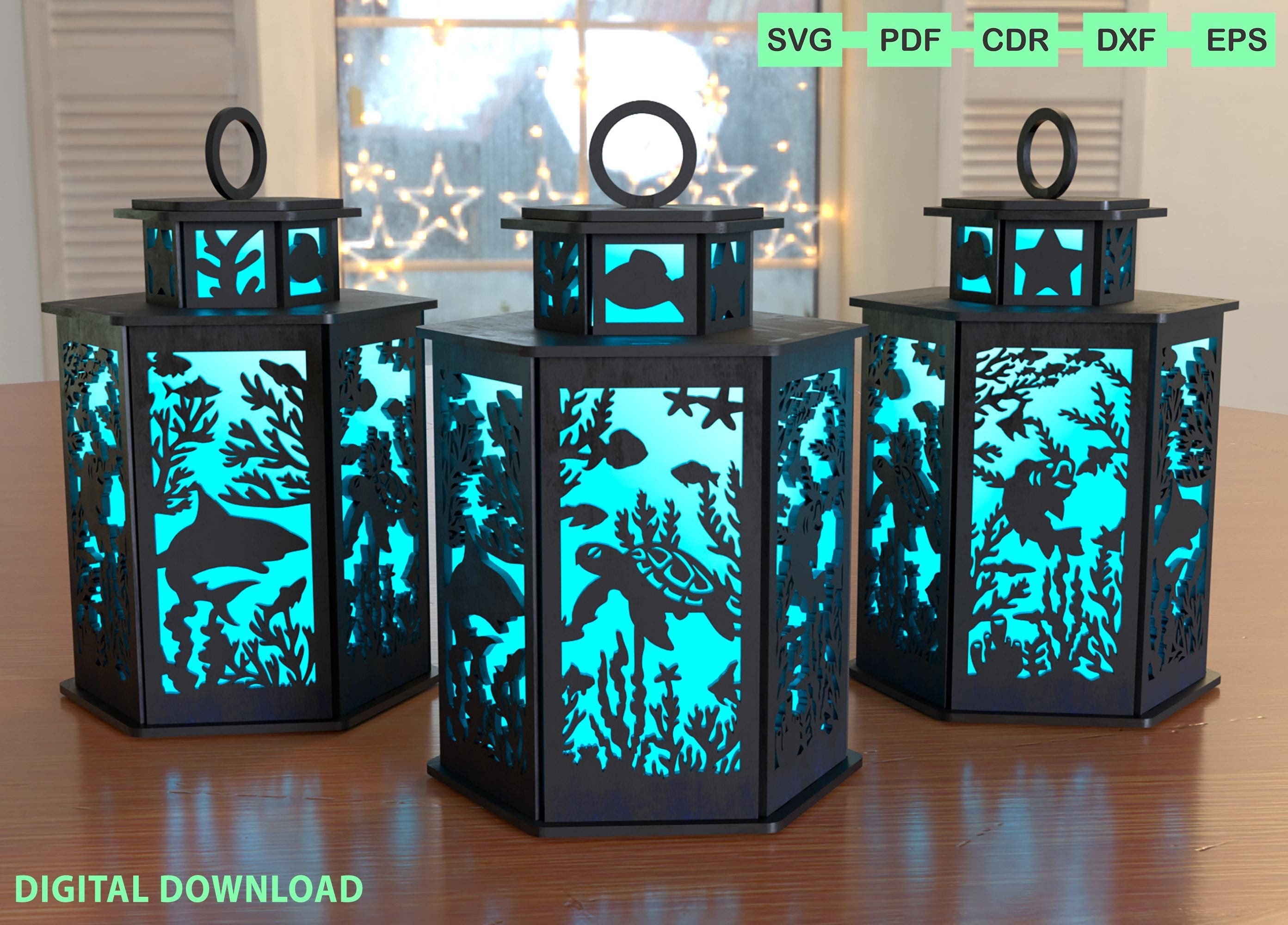 Ocean Dreams Lamp Night Light Lantern Decoration Svs Laser - Etsy