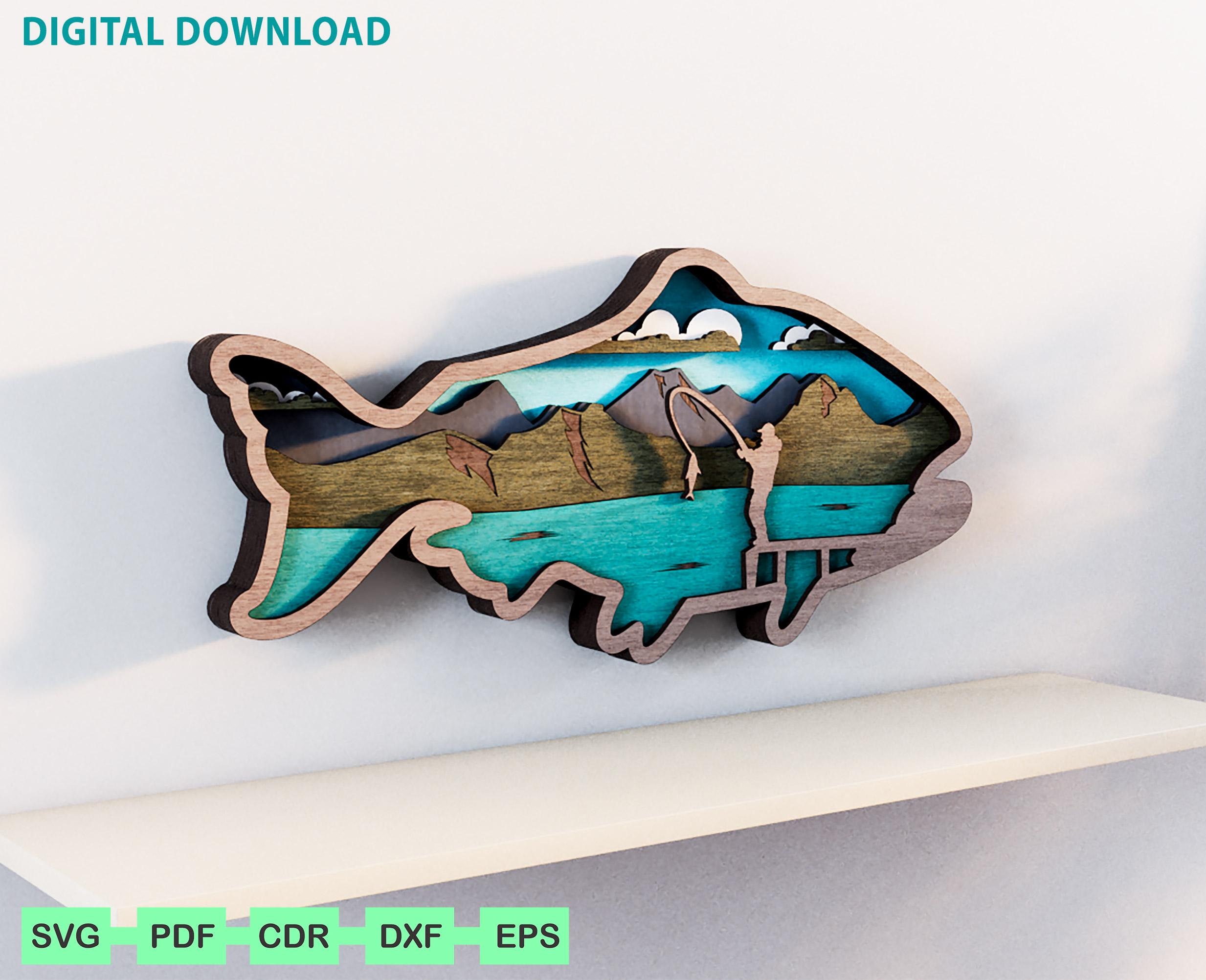 Fishing Multilayer SVG, Fishing Cut File - Etsy