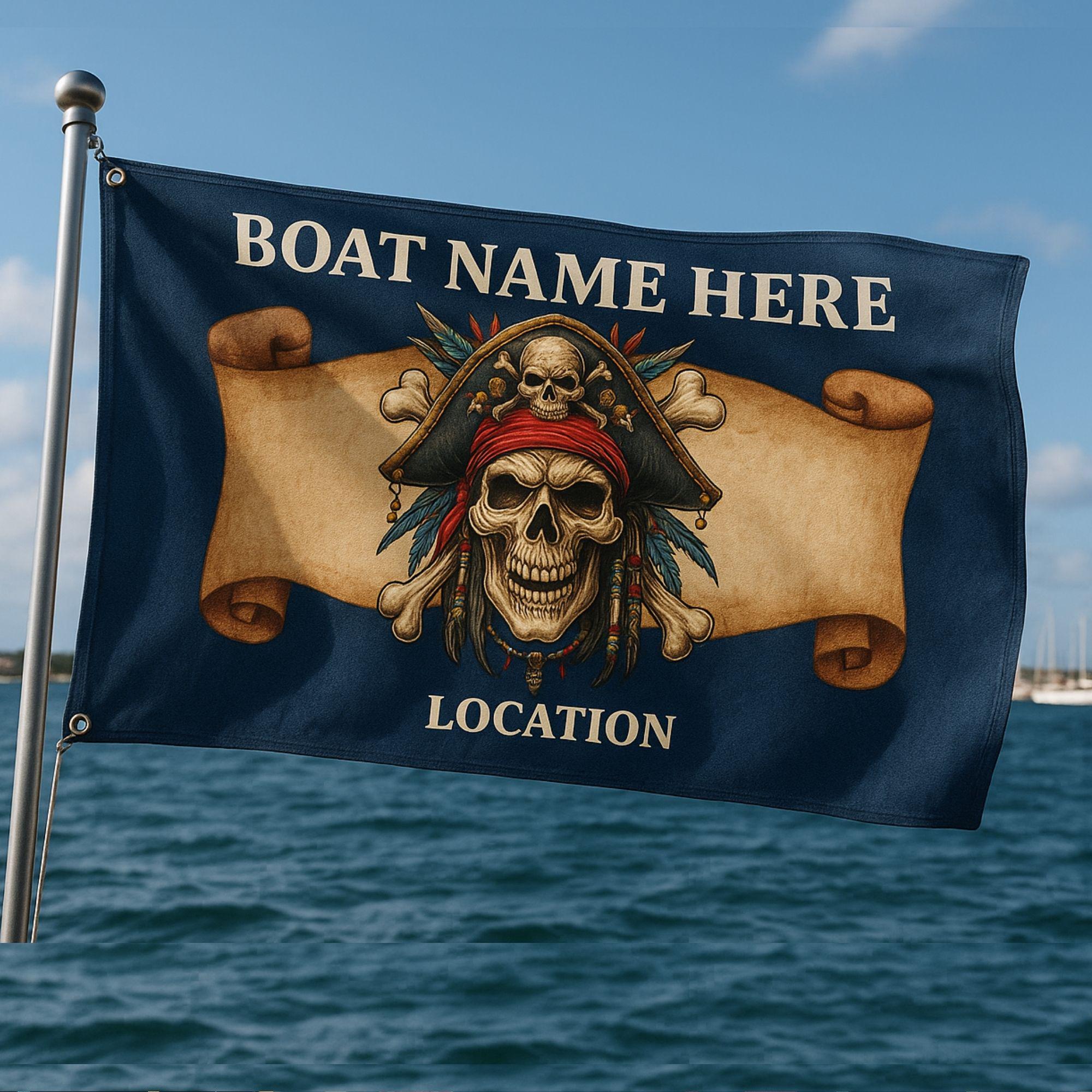 Personalized Boat Flag, Custom Nautical Decor, Double-sided Flag for ...