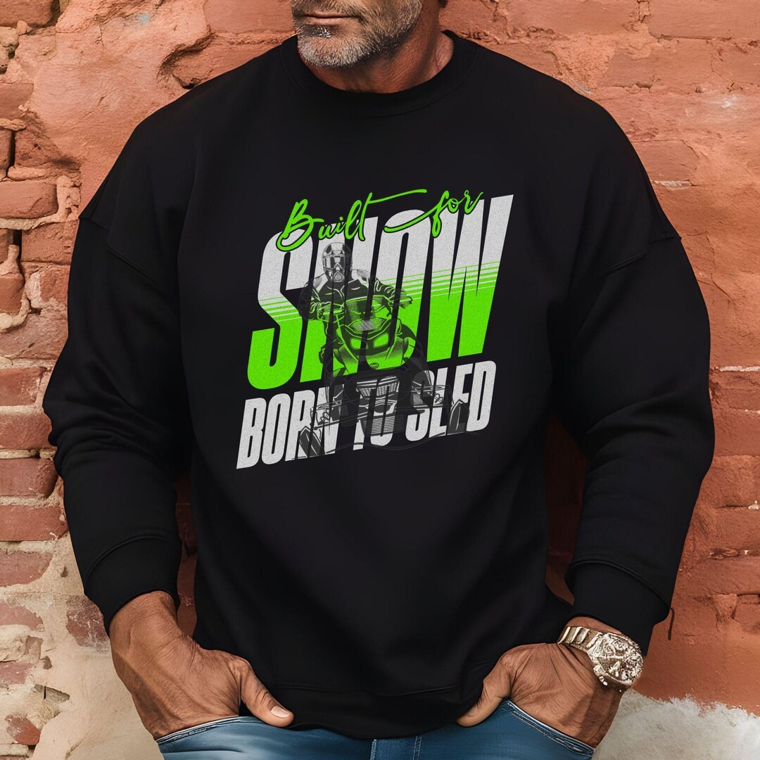 Snowmobiling Sweatshirt - Winter Lover, Distressed Unisex, Humorous ...