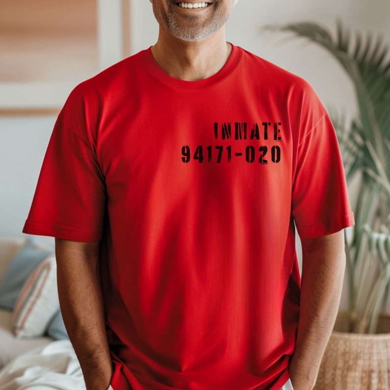 Inmate Shirt - State Prison Inmate Shirt With Number Costume, Unisex ...