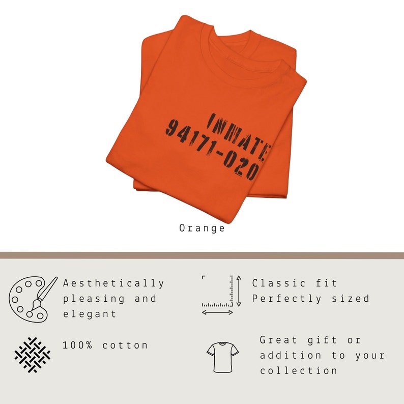 Inmate Shirt - State Prison Inmate Shirt With Number Costume, Unisex ...