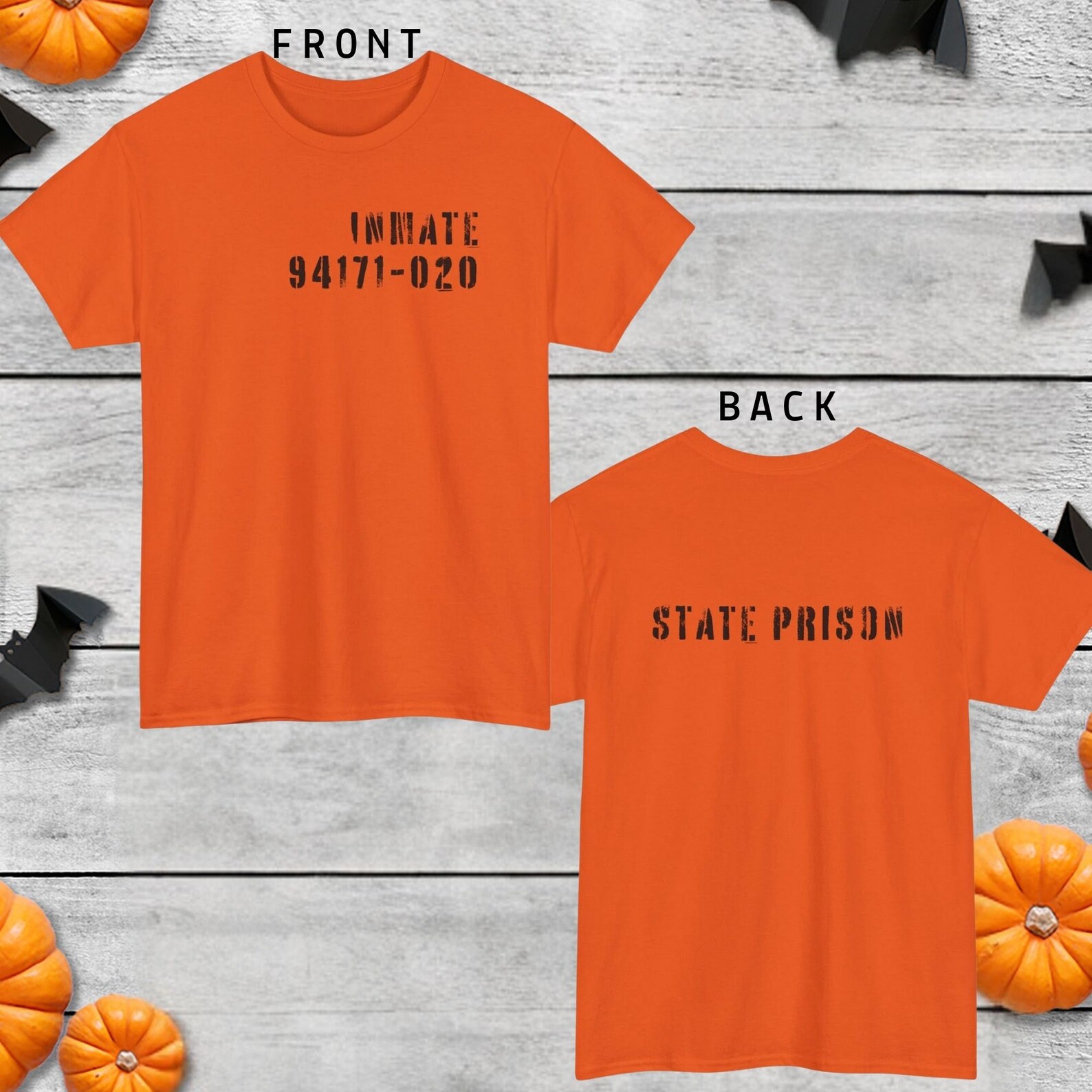 Inmate Shirt - State Prison Inmate Shirt With Number Costume, Unisex ...