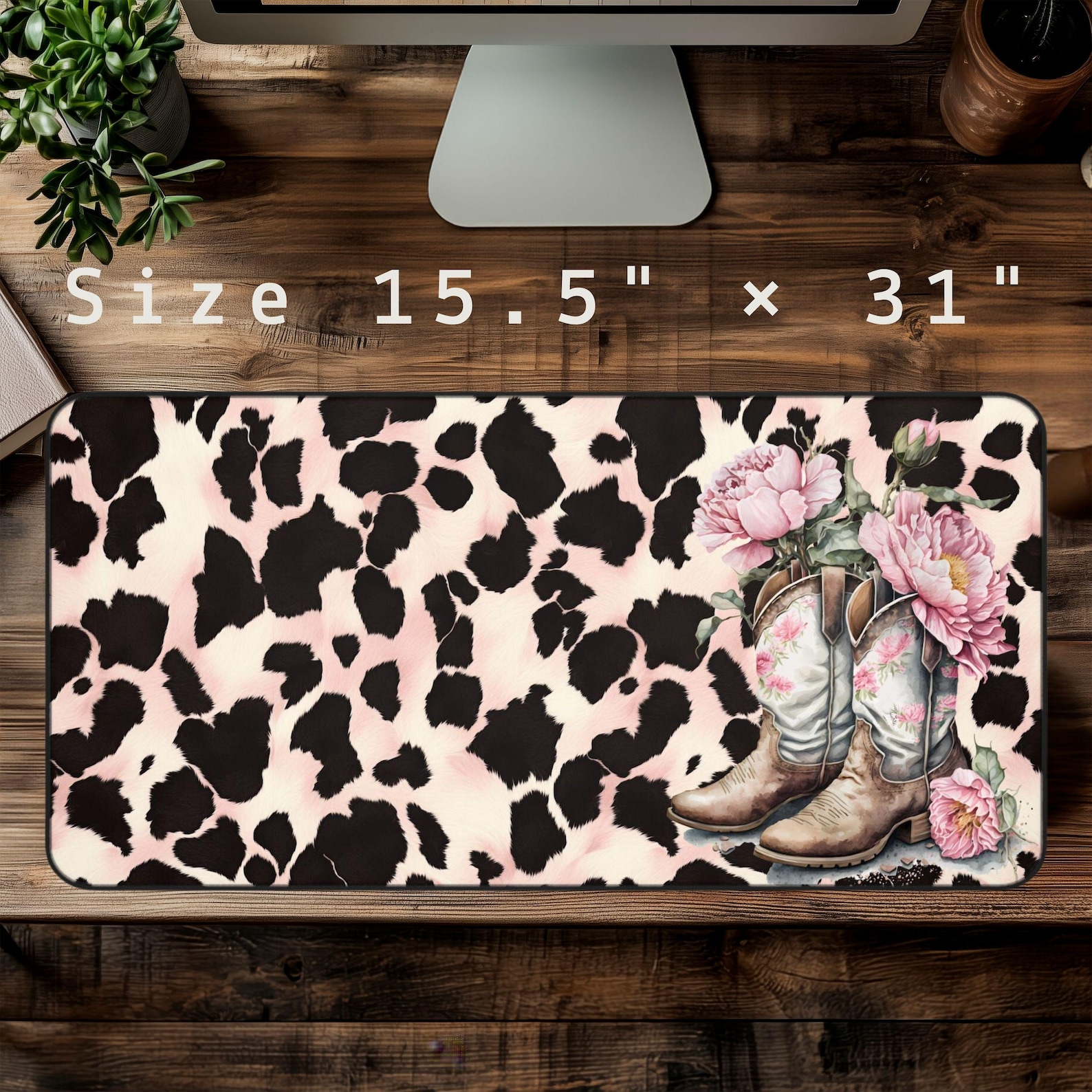 Cowgirl Desk Mat, Western Office Decor, Rodeo Cowgirl Desk Pad, Horse ...