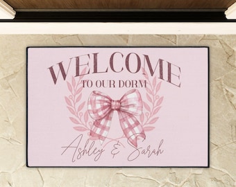 Dorm Welcome Mat | Personalized Roommate Welcome Rug With Names for ...