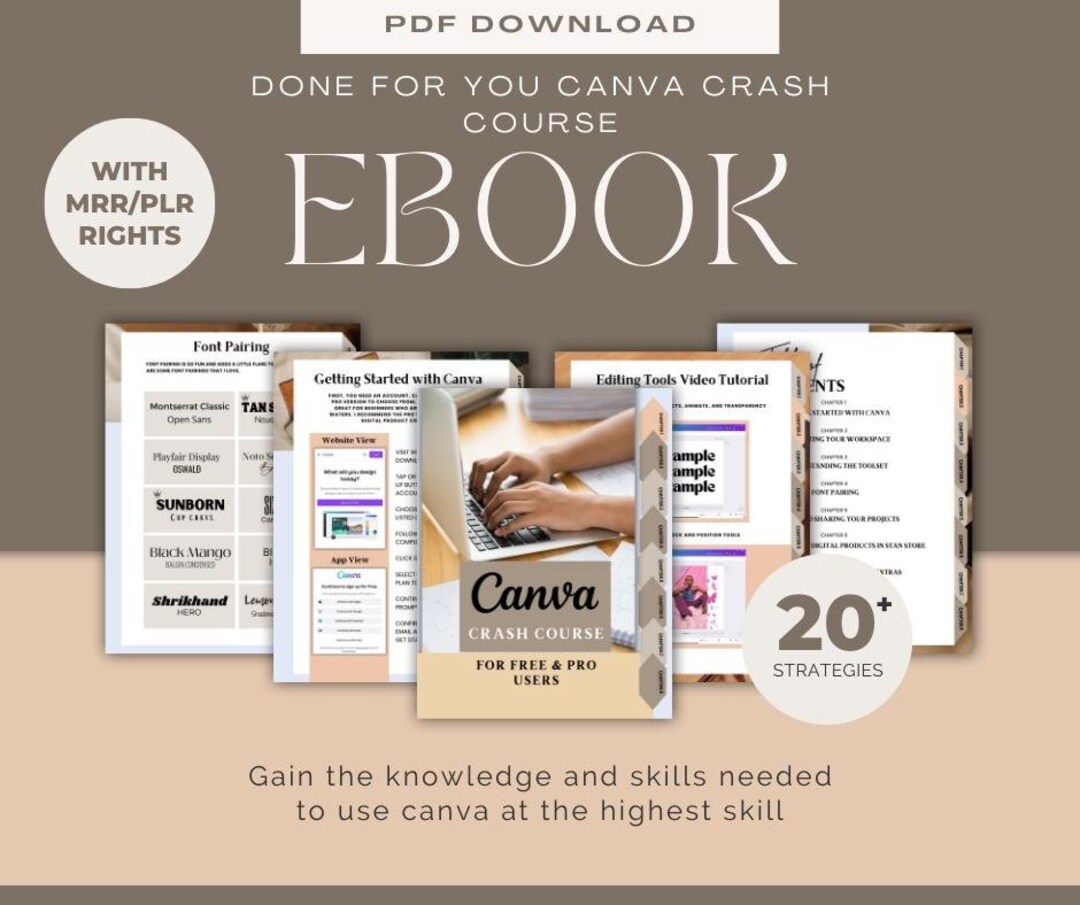 MRR Digital Product Canva Crash Course PLR Digital Product Canva Ebook ...