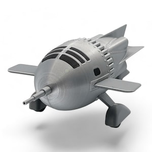 Flash Gordon Dr. Zarkov's Rocket Ship 3D Printed Model | Retro Sci-fi ...