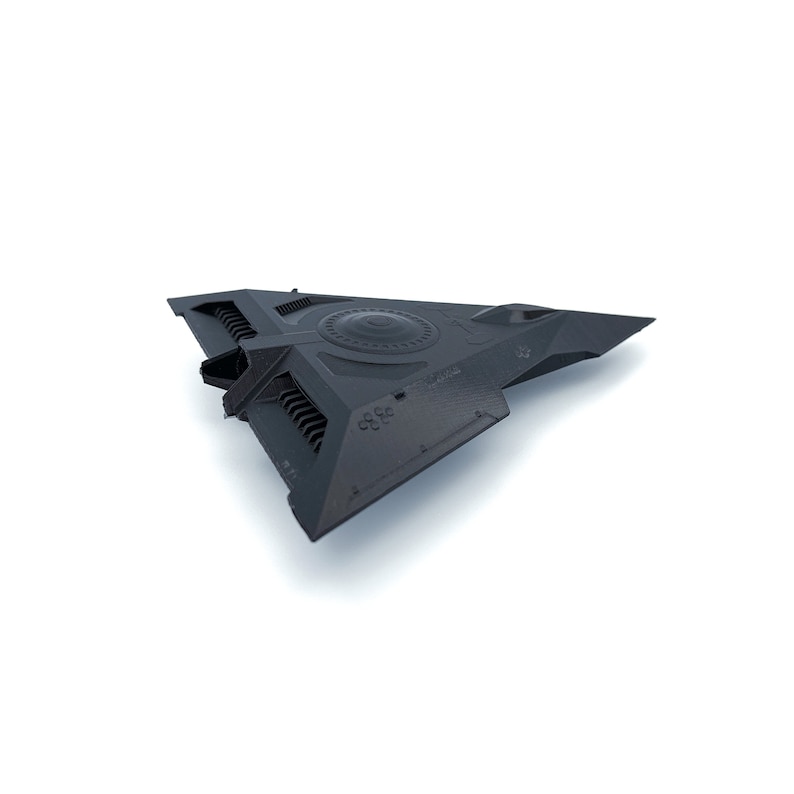 TR-3B Black Manta Triangle 3D Printed, ARV UFO Model With Stand ...