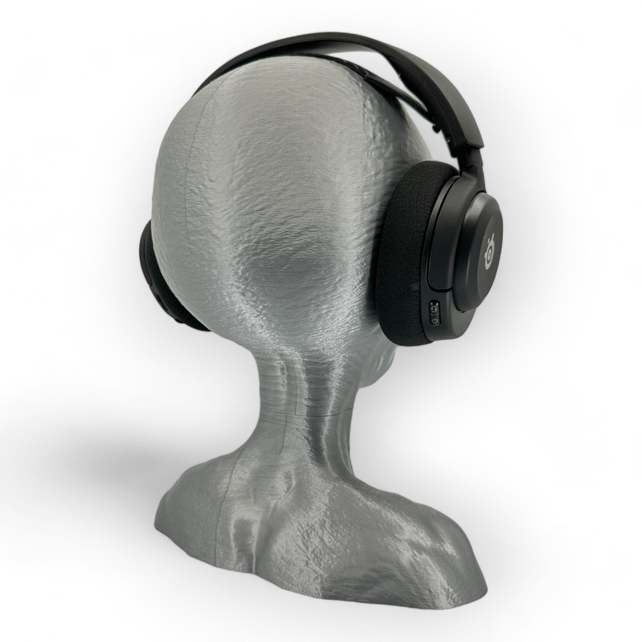 Headphone Stand - Grey Alien Bust | Gaming Headset Holder | 3d-printed ...