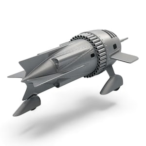 Flash Gordon Dr. Zarkov's Rocket Ship 3D Printed Model | Retro Sci-fi ...