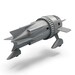 Flash Gordon Rocket Ship 3D Printed, Dr Zarkov Retro Sci-fi Replica ...