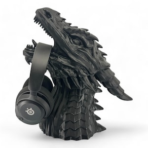 Dragon Headphone Stand 12 Inch, 3D Printed Geometric Bust, Headset ...