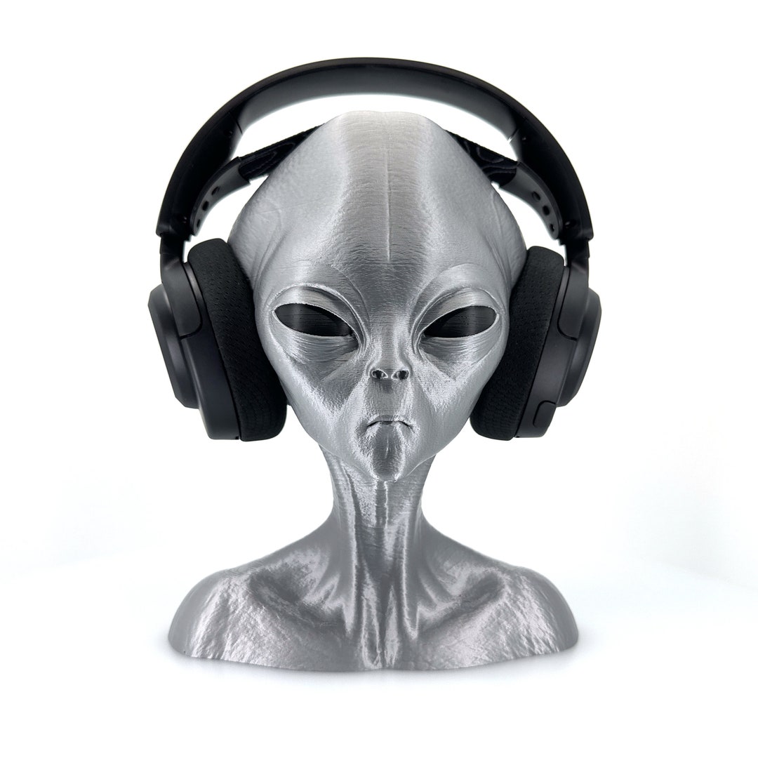 Roswell Grey Alien Headphone Stand From Zeta Reticuli - Gaming Headset ...