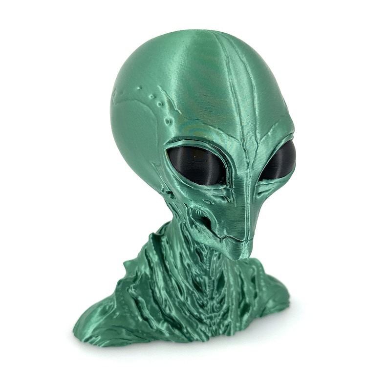 Insectoid Alien Head Bust 3D Printed, Mantis Alien Figurine, Sci-fi ...