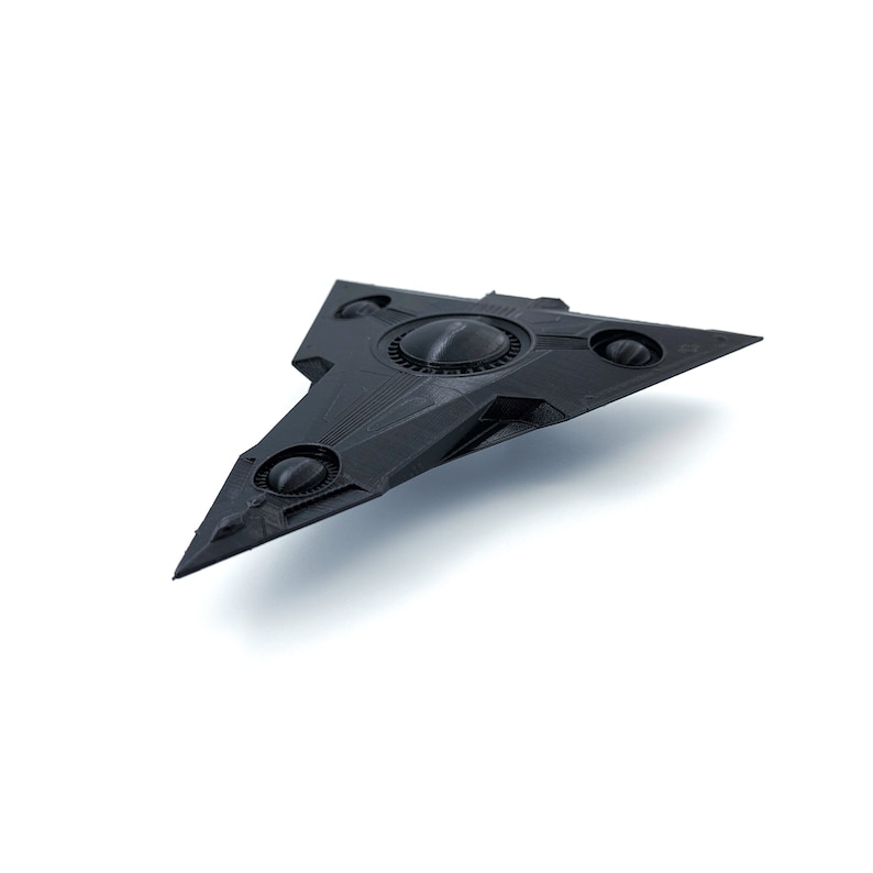 TR-3B Black Manta Triangle ARV Model 3D Printed UFO Replica in Gloss ...