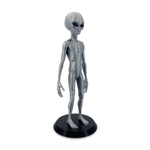 Grey Alien Figurine - Intricate 3D Printed Sci-fi Extraterrestrial ...