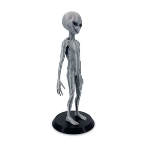 Grey Alien Figurine - Intricate 3D Printed Sci-fi Extraterrestrial ...