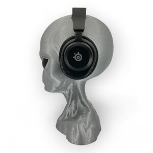 Grey Alien Headphone Stand, Gaming Headset Holder, 3D Printed Sci-fi ...