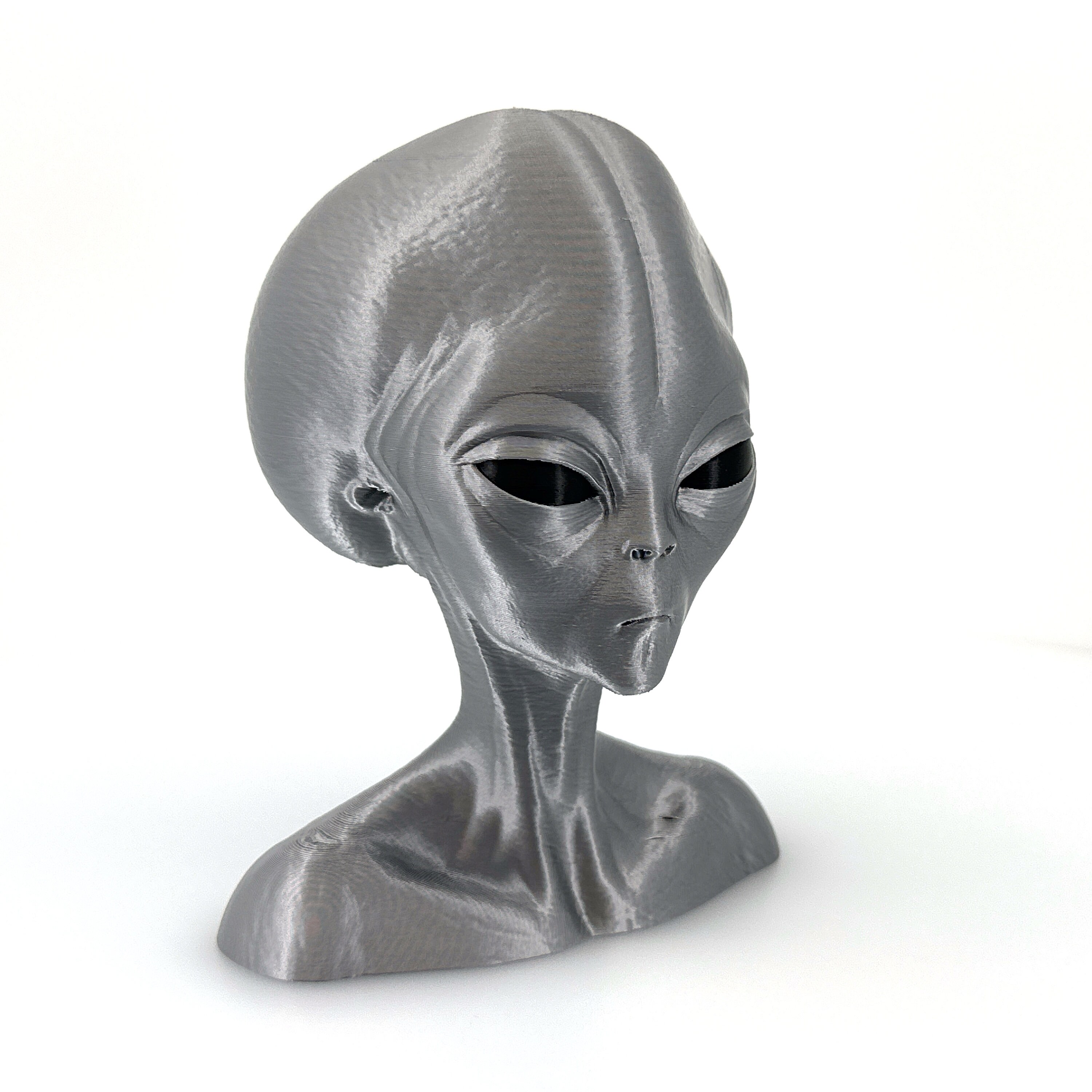 Roswell Grey Alien Bust 3D Printed, Zeta Reticuli Figurine, Sci-fi ...