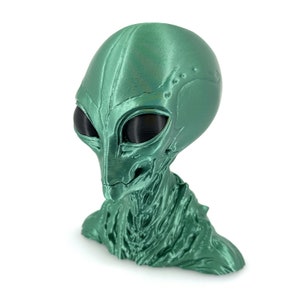 Insectoid Alien Head Bust - 3D Printed Sci-fi Extraterrestrial Head ...