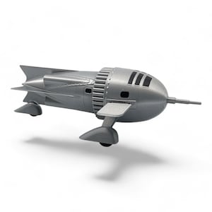 Flash Gordon Dr. Zarkov's Rocket Ship 3D Printed Model | Retro Sci-fi ...