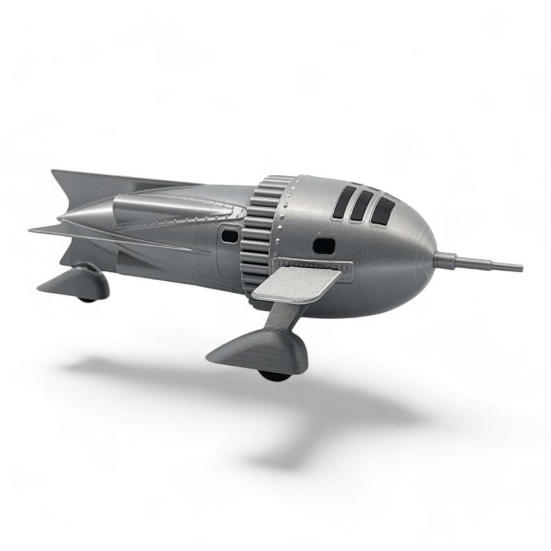 Flash Gordon Dr. Zarkov's Rocket Ship 3D Printed Model | Retro Sci-Fi ...
