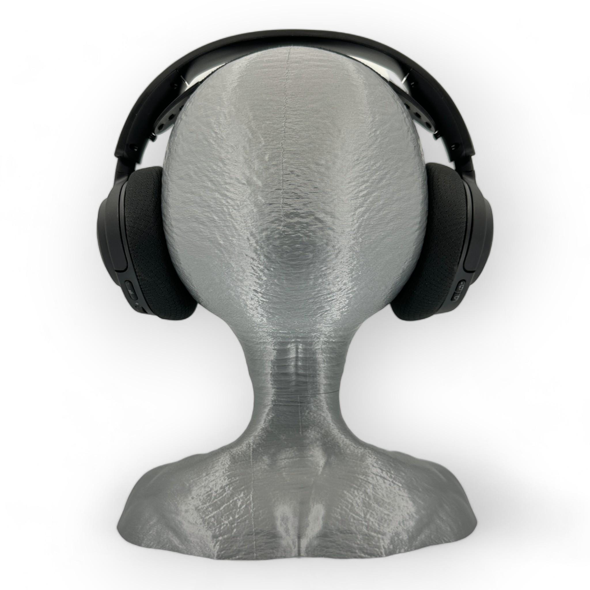 Headphone Stand - Grey Alien Bust | Gaming Headset Holder | 3d-printed ...