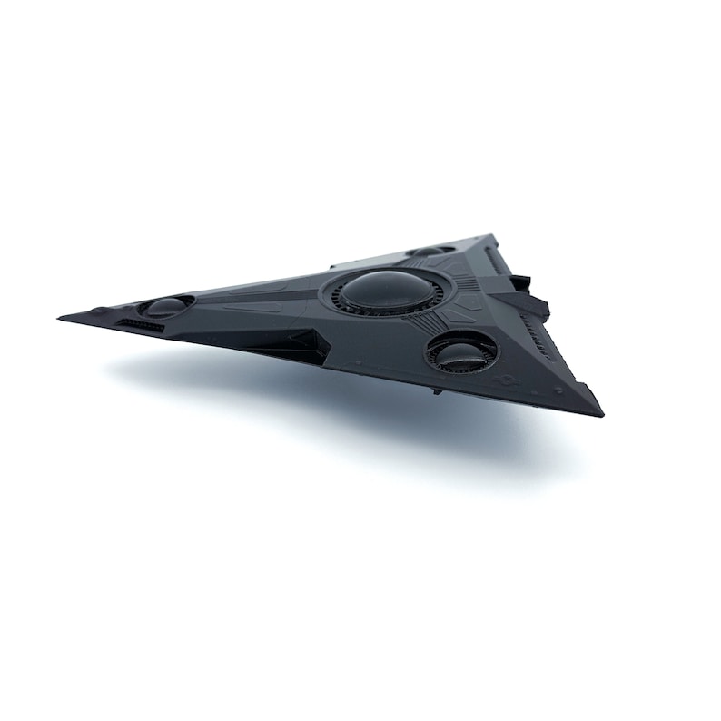TR-3B Black Manta Triangle 3D Printed, ARV UFO Model With Stand ...