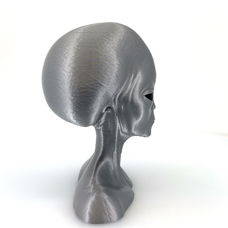 Roswell Grey Alien Bust 3D Printed, Zeta Reticuli Figurine, Sci-fi ...