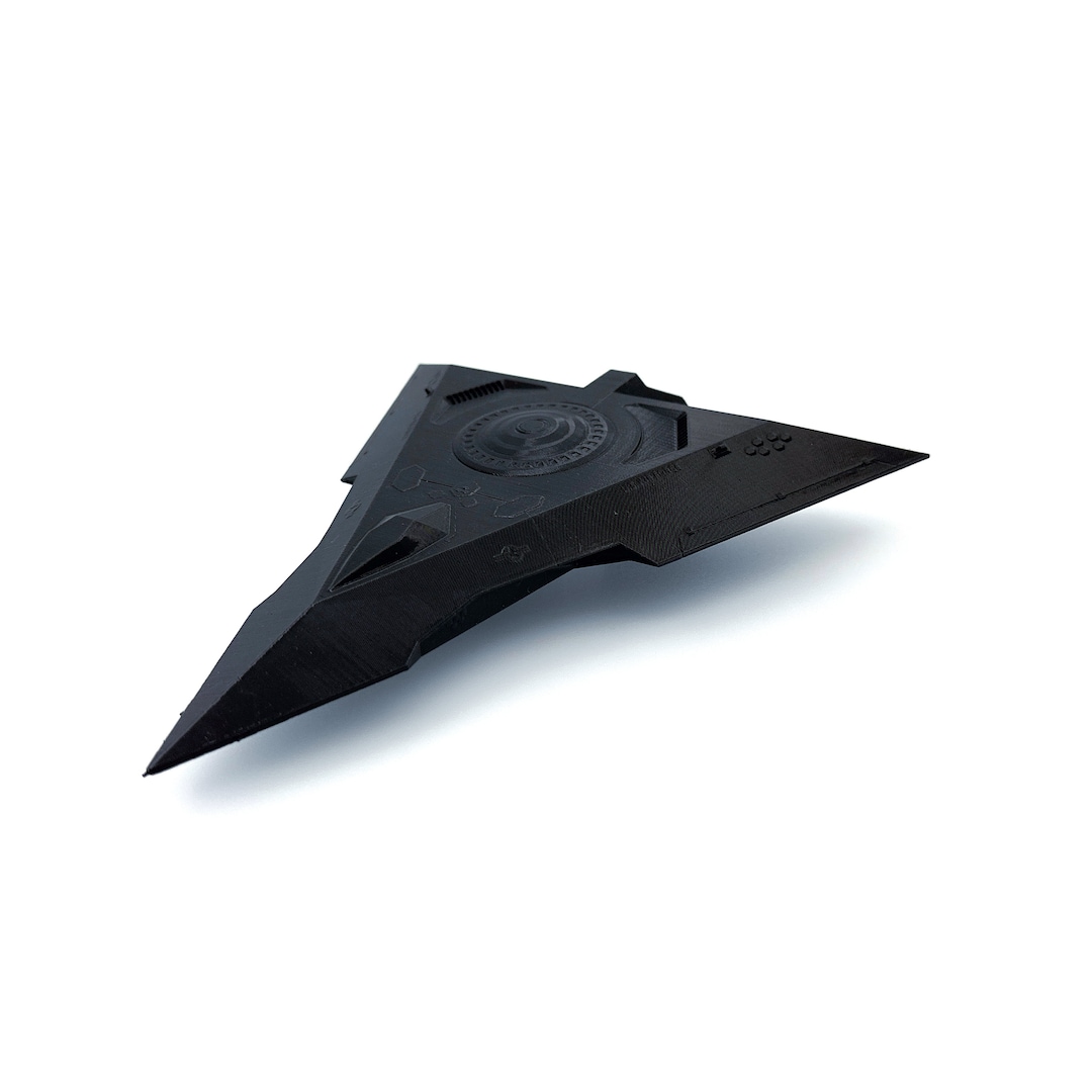 TR-3B Black Manta Triangle ARV Model - 3D Printed UFO Replica in Gloss Black, 4 Sizes Available ...
