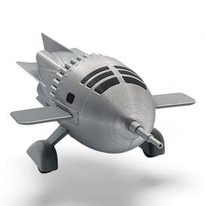 Flash Gordon Dr. Zarkov's Rocket Ship 3D Printed Model | Retro Sci-fi ...