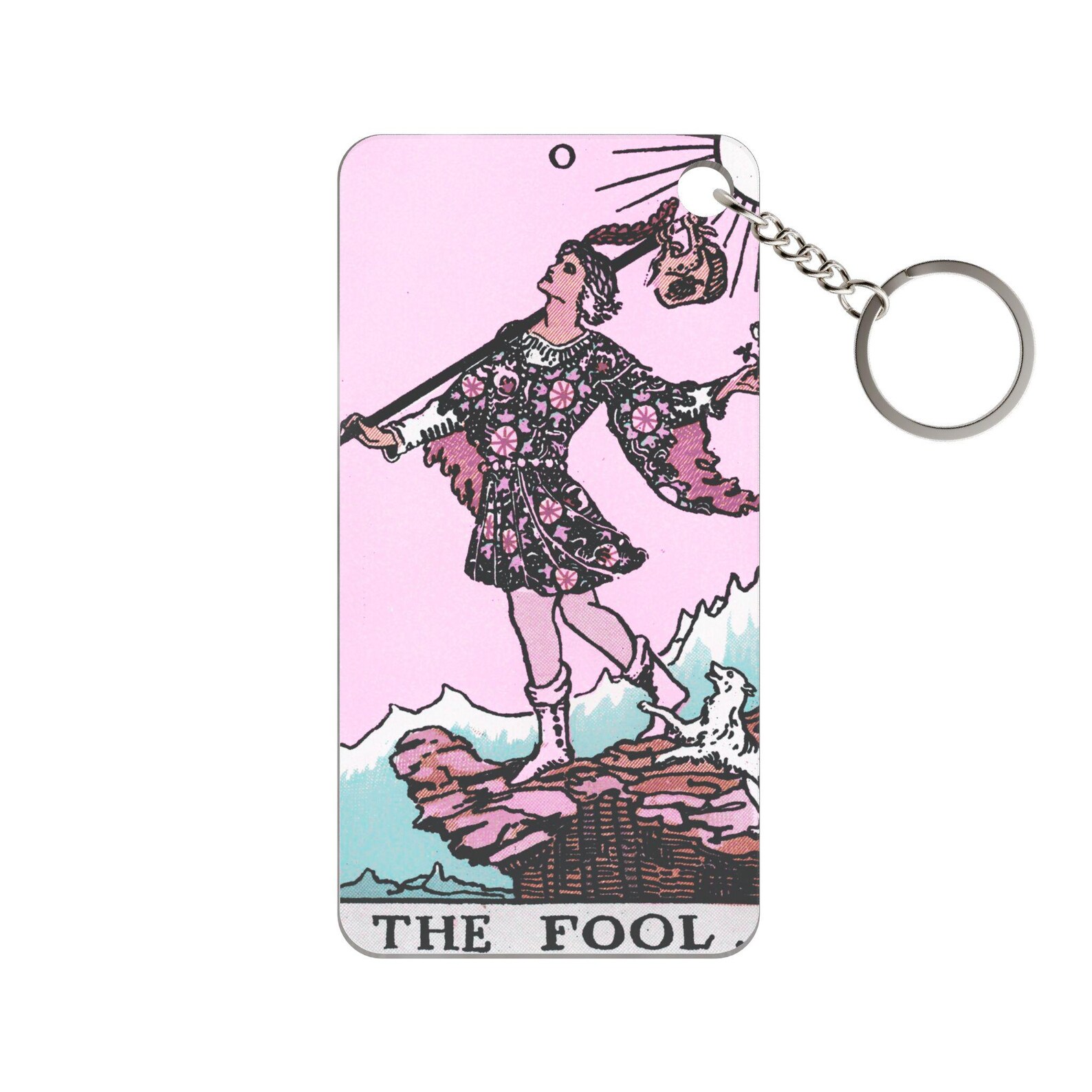 The Fool Tarot Keychain Manifestation Rider Waite Tarot Card Keychain ...