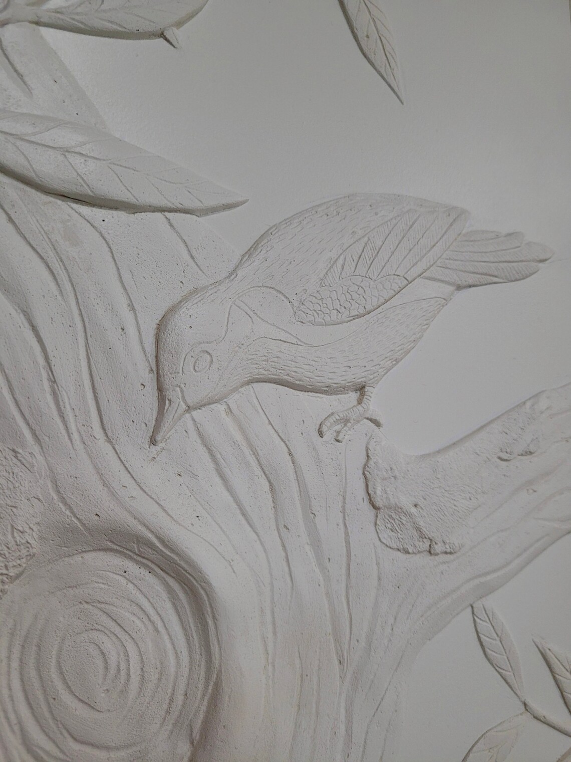 Woodpecker Birds Sculptural Plaster Artwork Wall Décor - Etsy