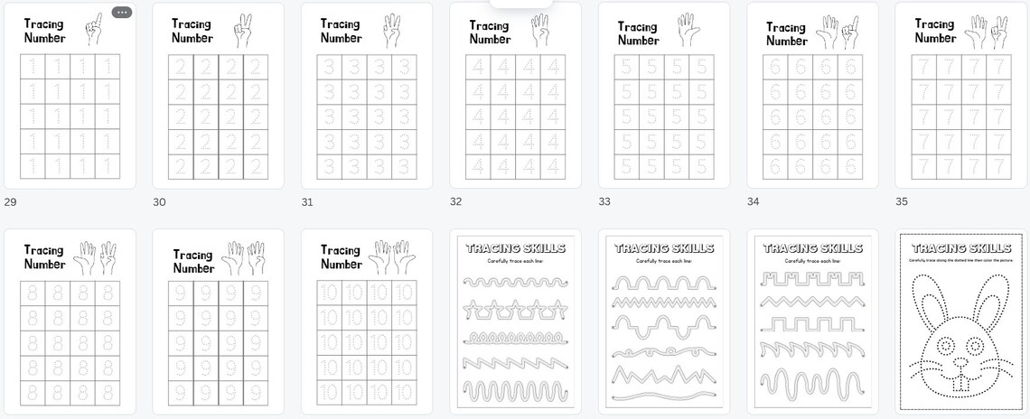 Tracing Activity Book Alphabets, Numbers, Lines, Animals - Etsy