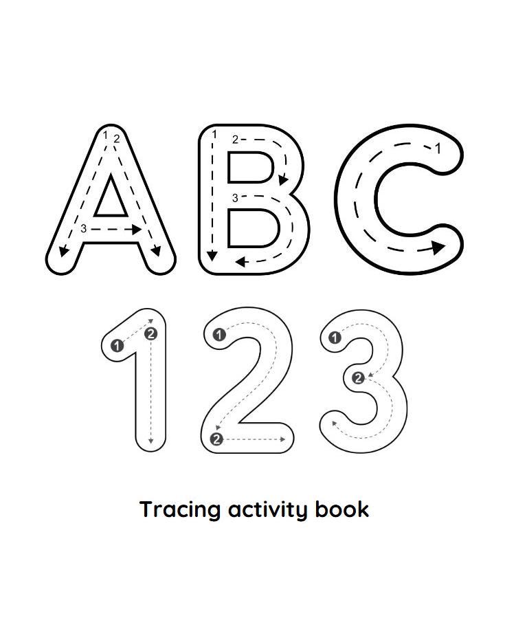 Tracing Activity Book Alphabets, Numbers, Lines, Animals - Etsy