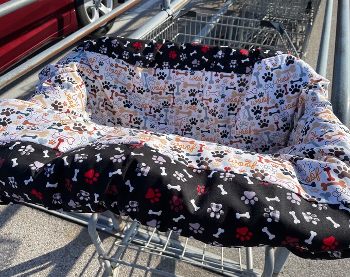 Dog Puppy Fur Baby Shopping Cart Cover ..... Double Woof-1 With Dog ...