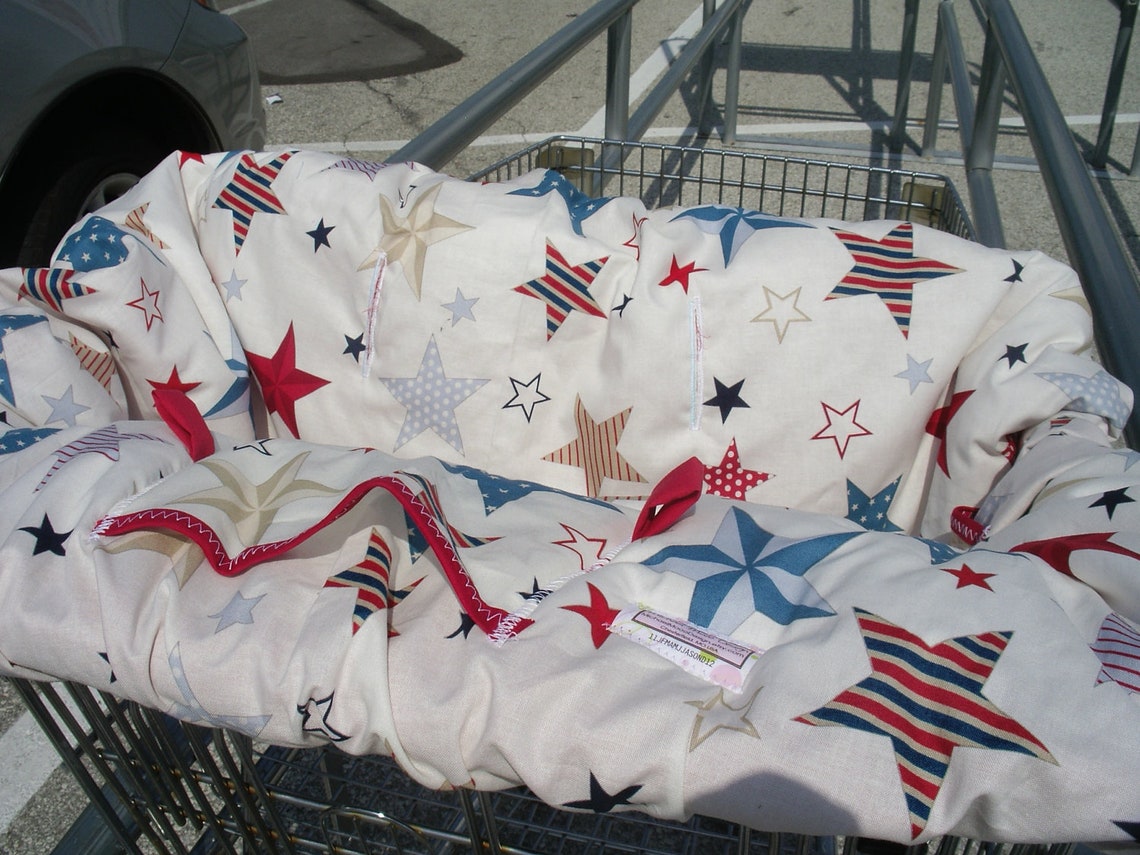 Boutique Shopping Cart Cover STARS and STRIPES Shopping Cart Cover - Etsy