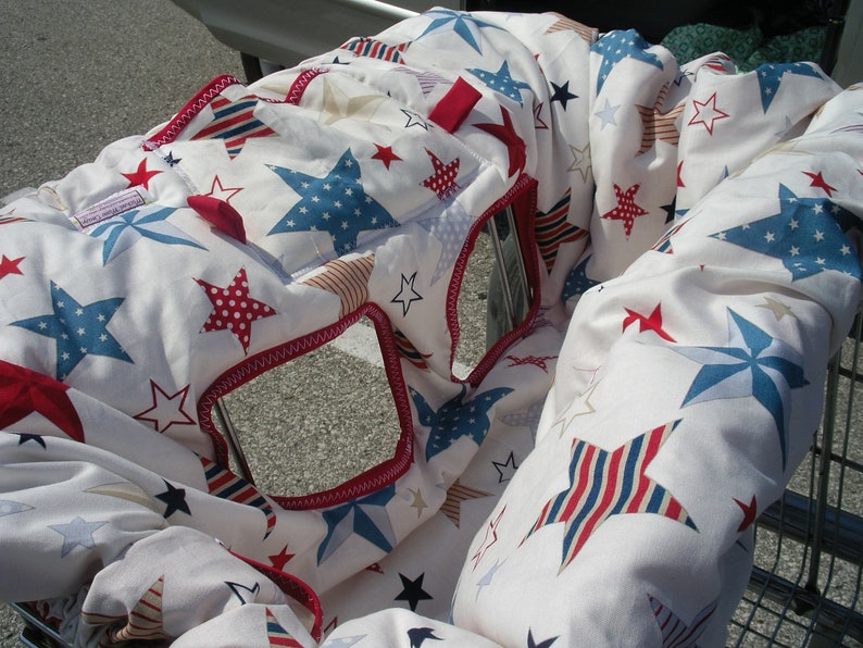Boutique Shopping Cart Cover STARS and STRIPES Shopping Cart Cover - Etsy
