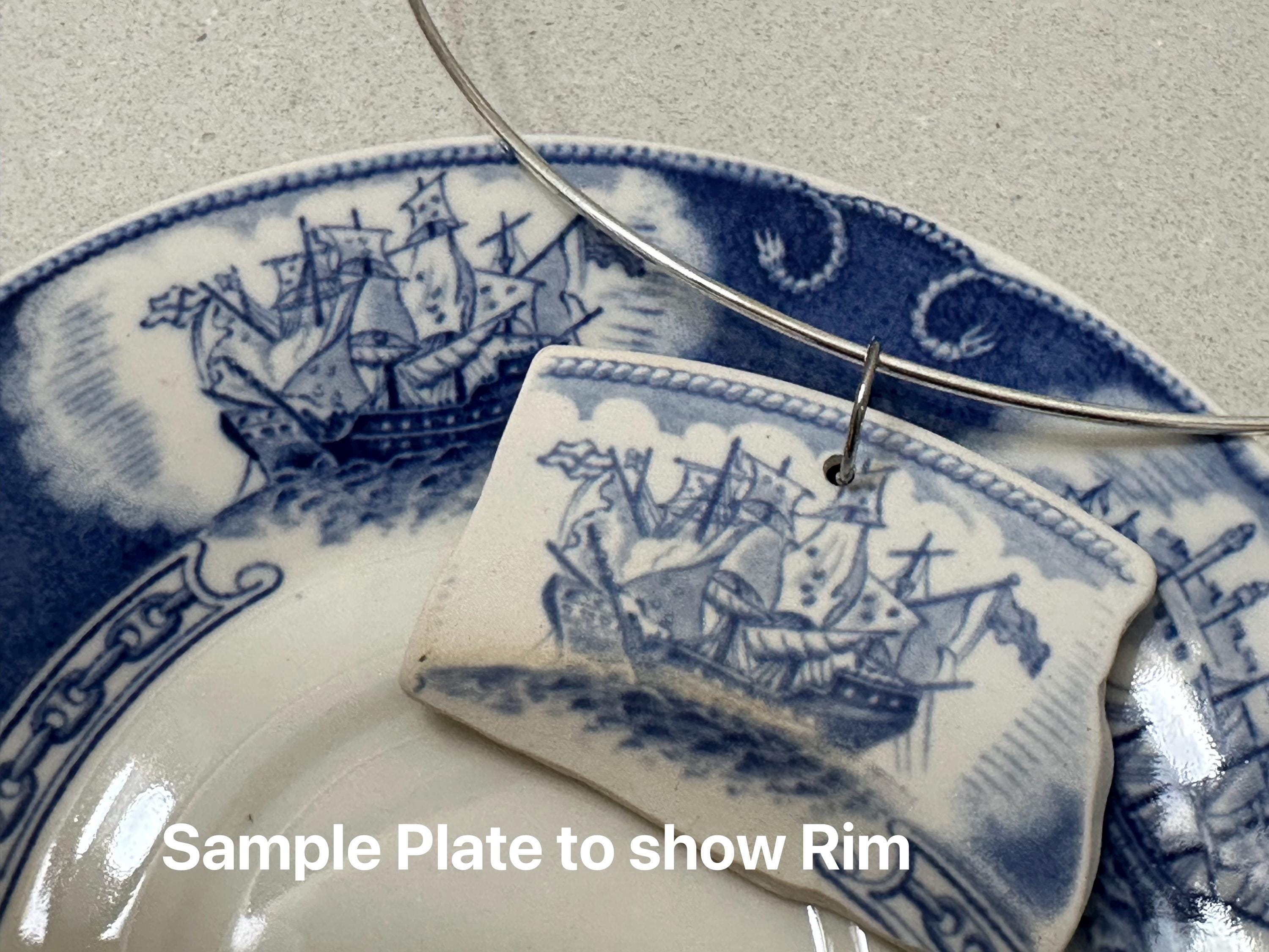 USNA - Hand-crafted Broken China PENDANT Created From a Slice of ...