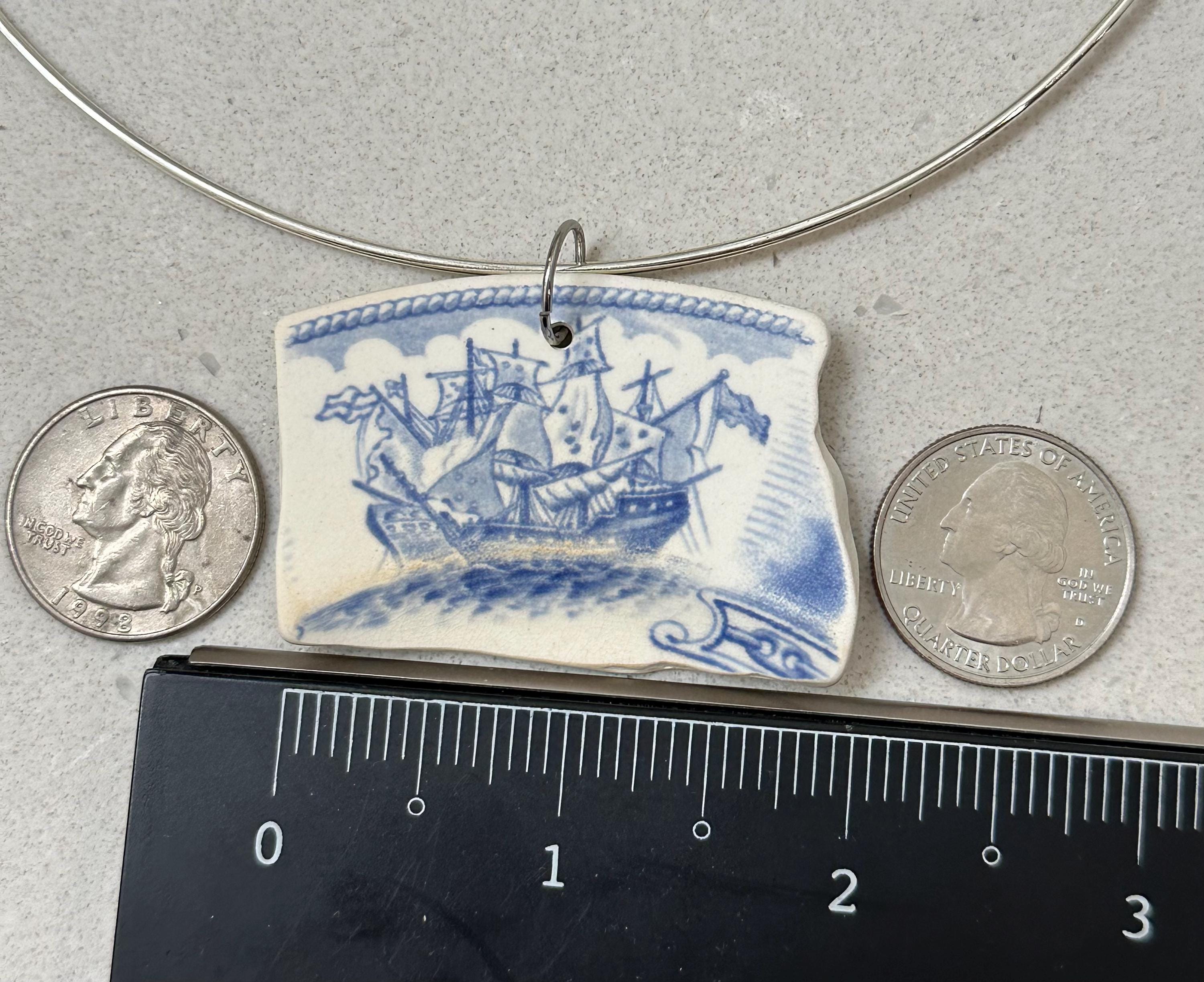 USNA - Hand-crafted Broken China PENDANT Created From a Slice of ...