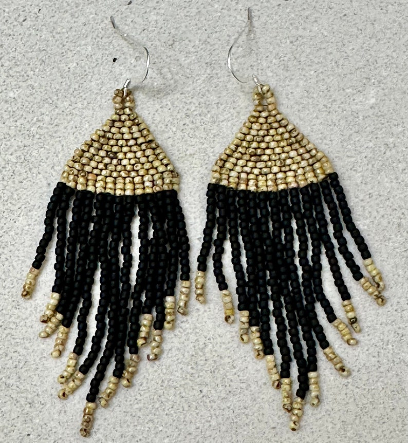 Handwoven Beadwork Modern Style Seed Bead EARRINGS - Etsy