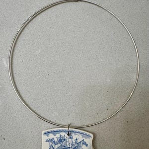 USNA - Hand-crafted Broken China PENDANT Created From a Slice of ...
